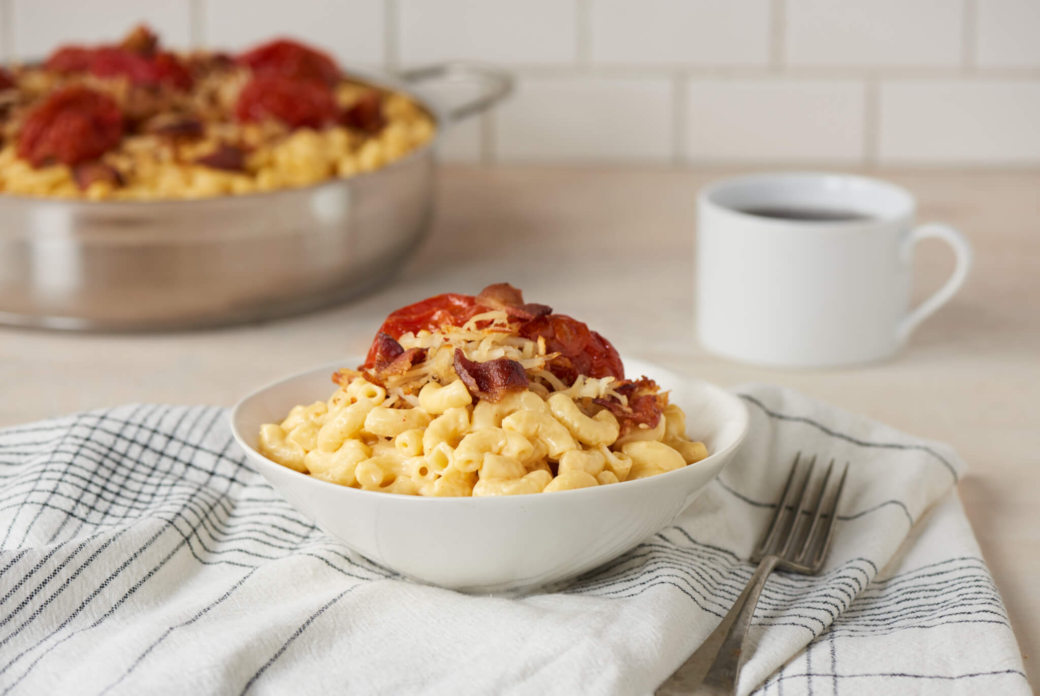 Cheesy Breakfast Mac and Cheese - American Beauty